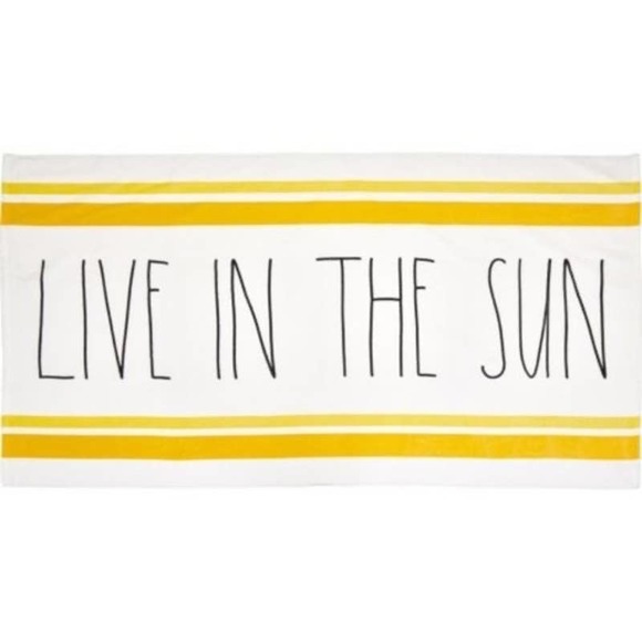 Rae Dunn | Bath | Rae Dunn Live In The Sun Beach Pool Towel Yellow ...